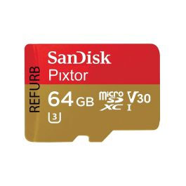 SanDisk Pixtor microSDXC 64GB UHS-1 U3 V30 (Refurbished) | Camera Centre UK